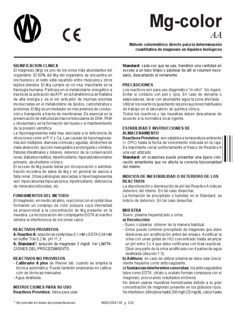 MG Color Aa SP | PDF | Magnesio | Química