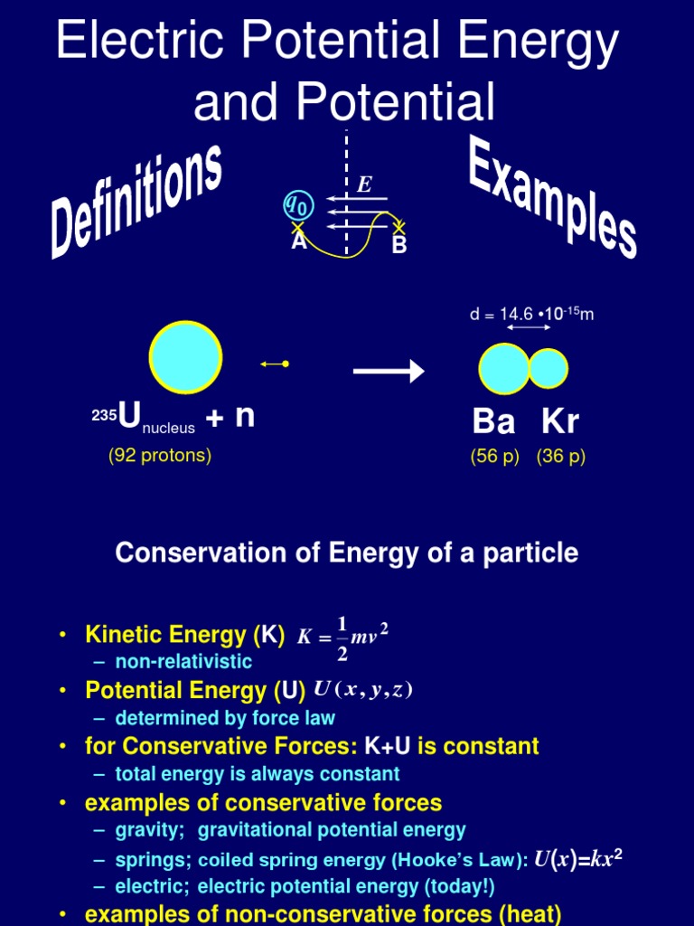 Electric Potential Energy Explained | PDF | Potential Energy | Electric ...