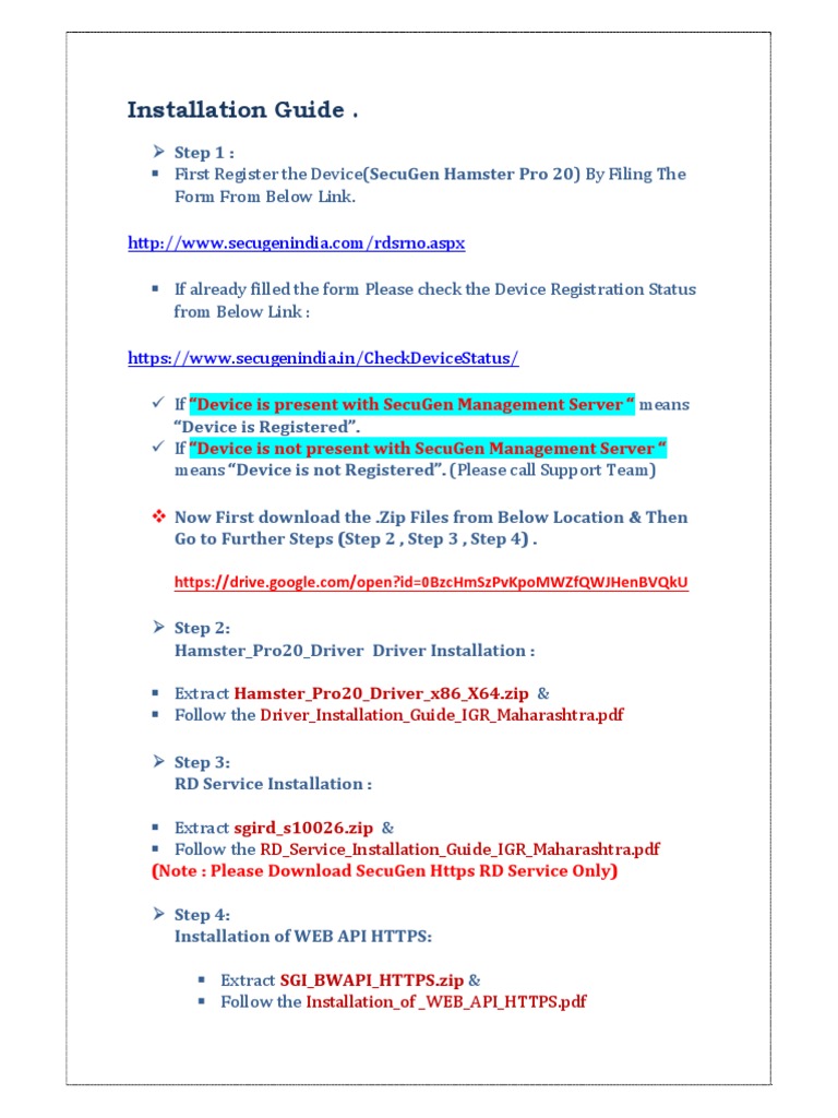 Installation Guide IGR Maharashtra PDF | PDF