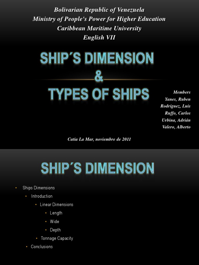 Linear Dimensions and Types of Ships | PDF | Ships | Cargo