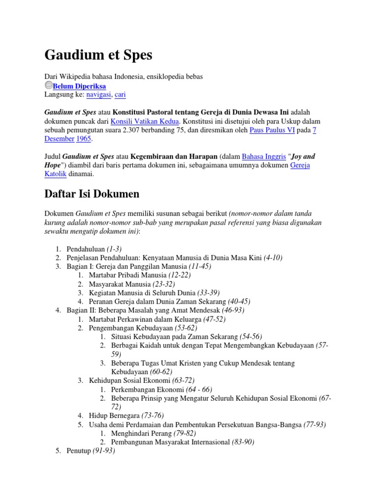 Gaudium Et Spes | PDF