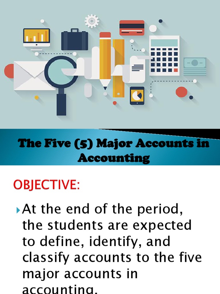 The Five (5) Major Accounts in Accounting | Expense | Debits And Credits