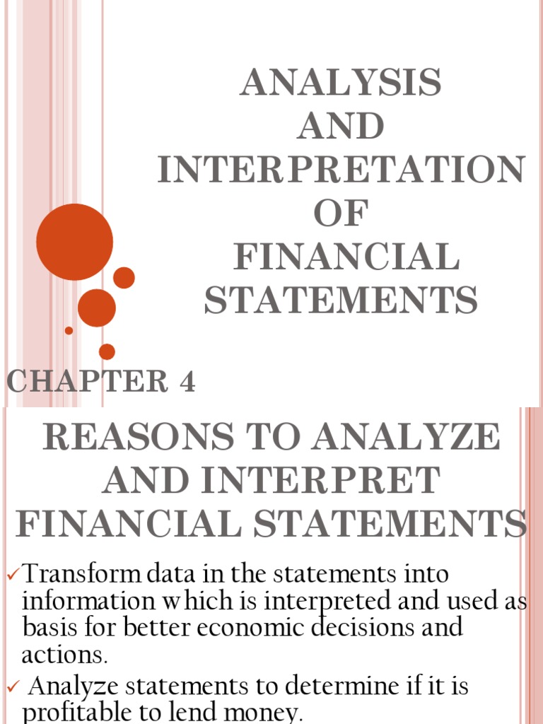 Analysis and Interpretation of Financial Statement | PDF | Equity ...