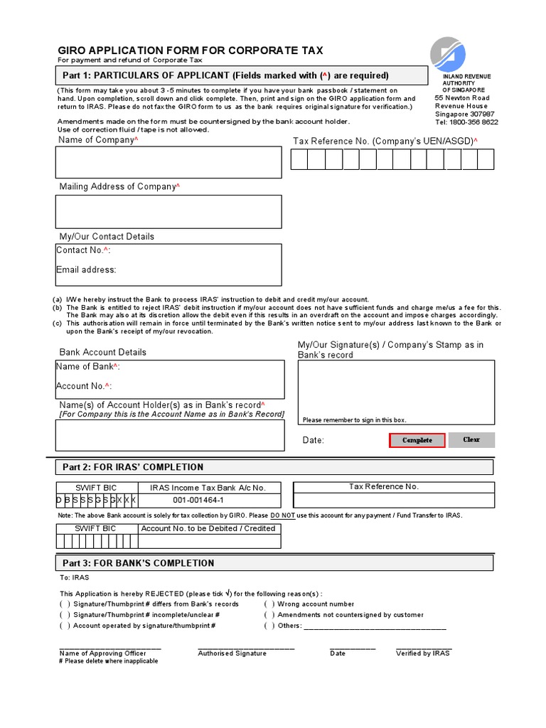 GIRO CIT Appln Form | PDF | Debit Card | Overdraft
