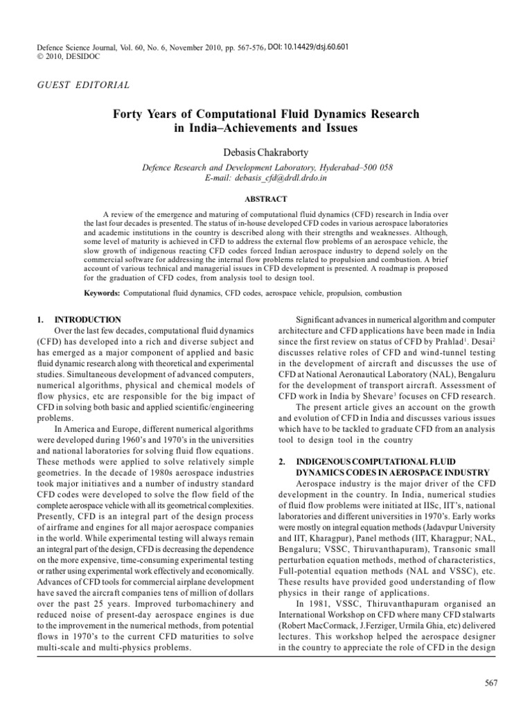CFD in INDIA | PDF | Computational Fluid Dynamics | Fluid Dynamics