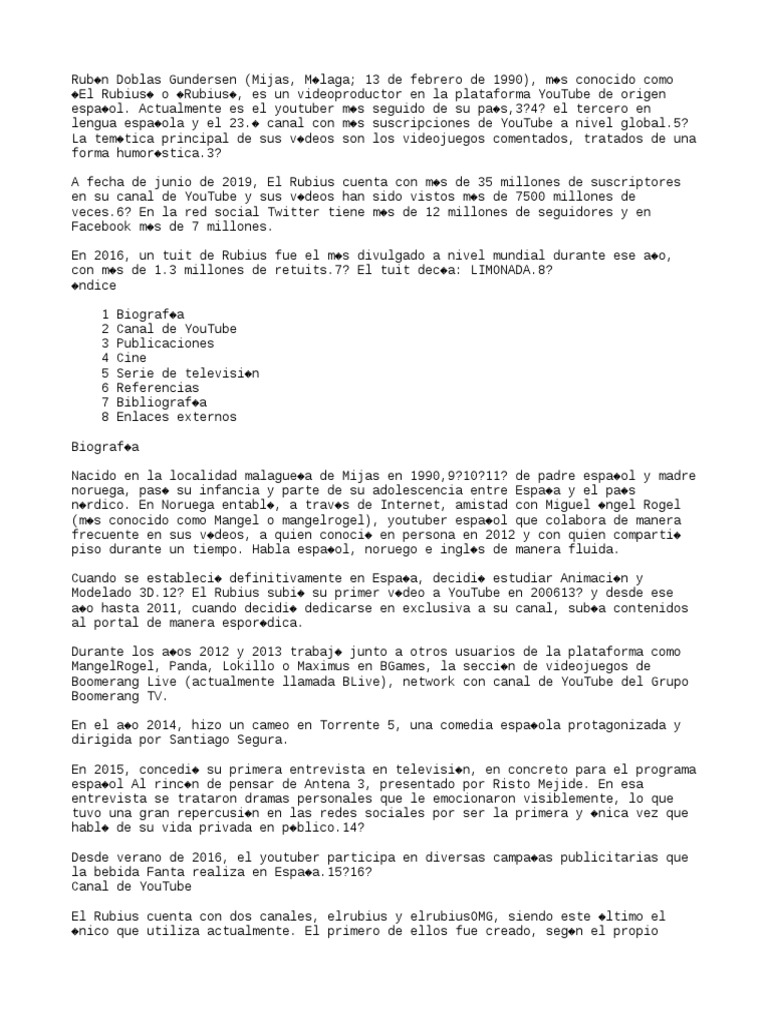 Historia Del Youutbe Rubius | PDF | Internet