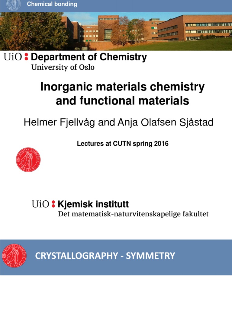 Symmetry and Crystallography - Lectures PDF | PDF | Crystal Structure ...
