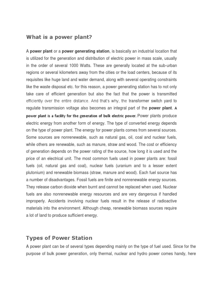 Notes Power Plant Engineering | PDF | Power Station | Electricity ...