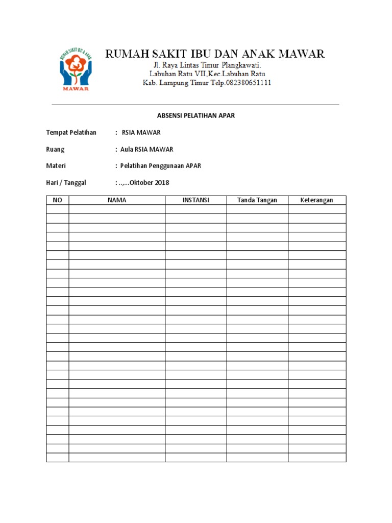 Absensi Pelatihan BHD | PDF