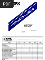 York Chiller Log Sheet | PDF | Heat Exchanger | Heating, Ventilating, And Air Conditioning