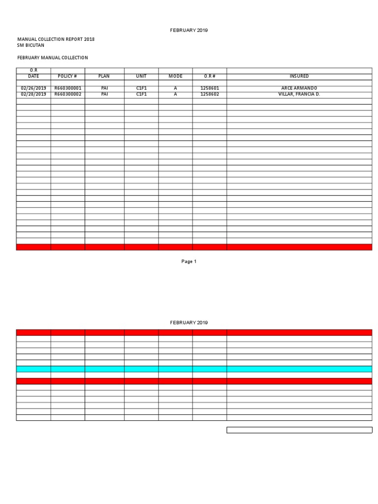 Manual Collection Report 2019 | PDF | Service Companies | Economy Of ...