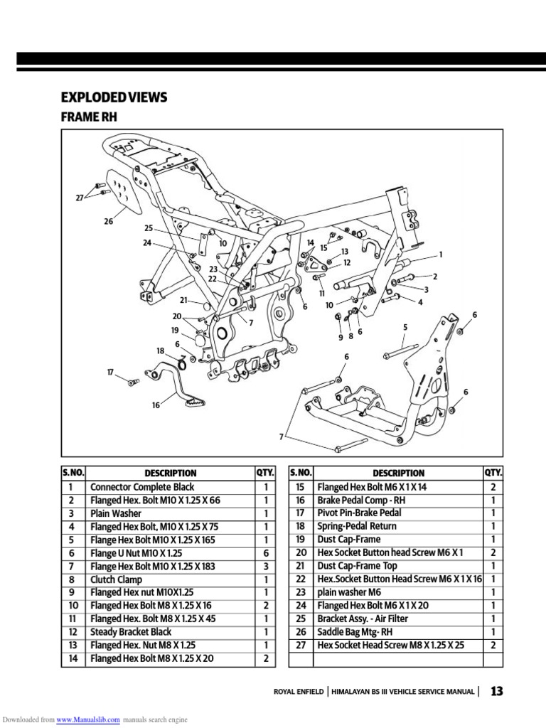 Exploded Views: Frame RH | PDF | Screw | Joining