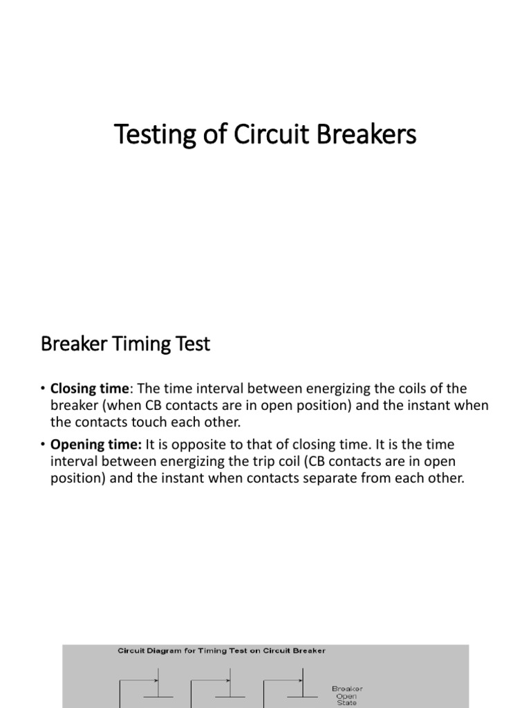 Circuit Breaker Testing | PDF | Switch | Power Supply