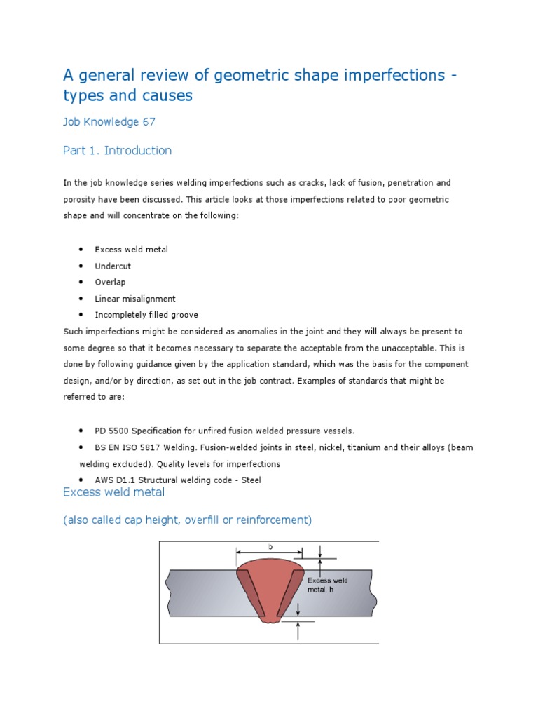 A General Review of Geometric Shape Imperfections - Types and Causes ...