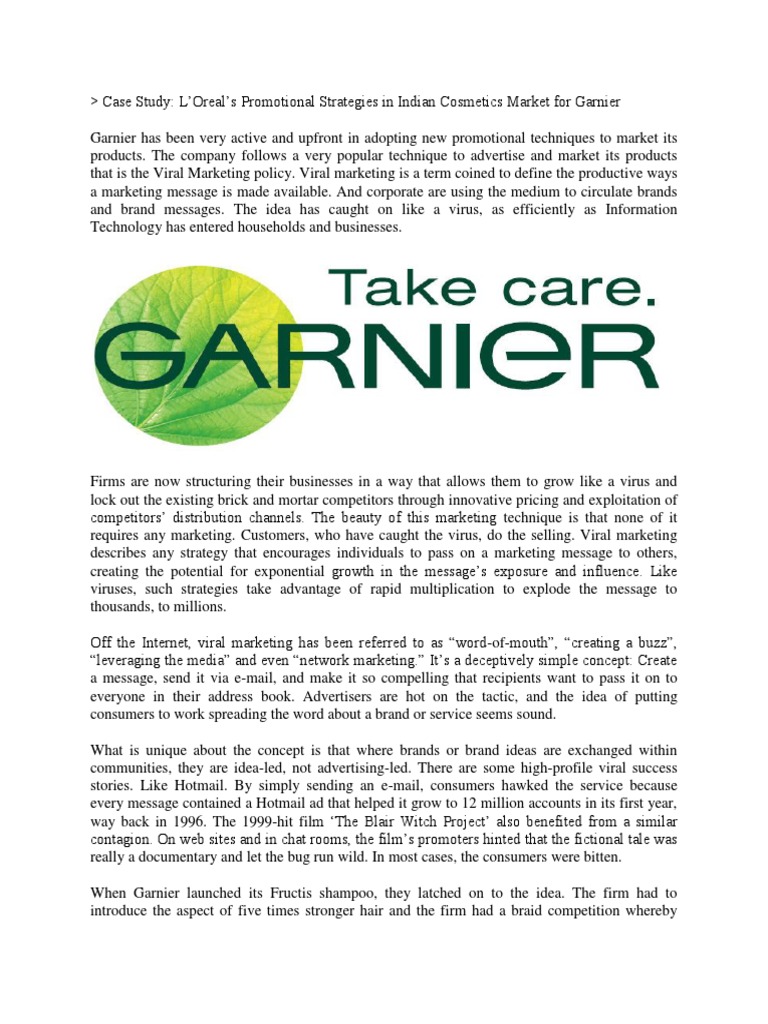 Case Study Garnier | PDF | Marketing | Brand