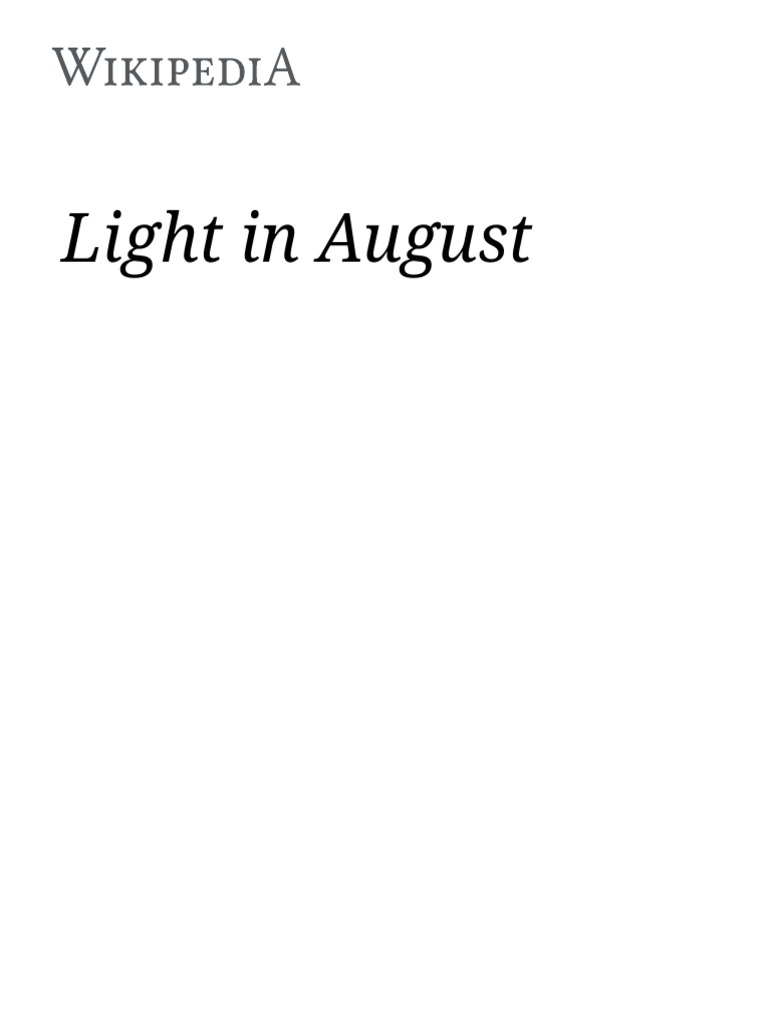 Light in August | PDF