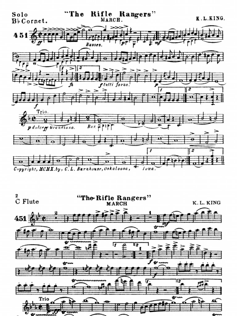 "The Rifle Rangers March Sheet Music" | PDF