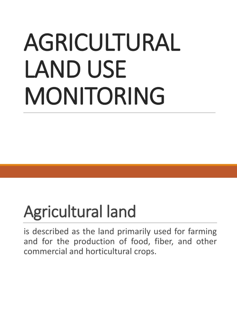 AGRICULTURAL LAND USE MONITORING WITH RS & GIS | PDF