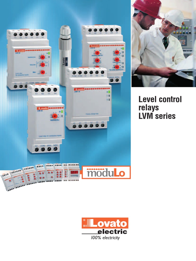 Level Control Relays LVM Series: 100% Electricity | PDF | Relay | Switch