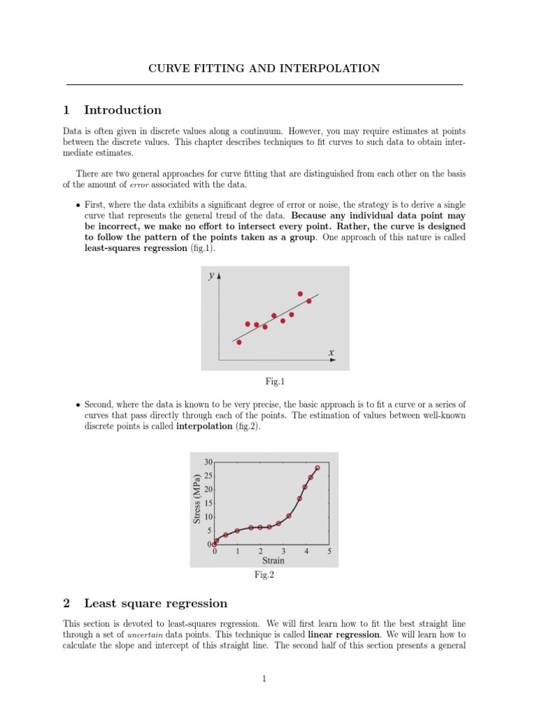 Curve Fitting and Interpolation | PDF | Spline (Mathematics) | Nonlinear System