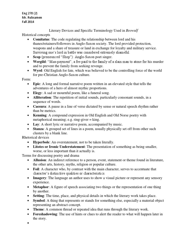 Literary+Devices With Notes | PDF | Poetry | Narrative