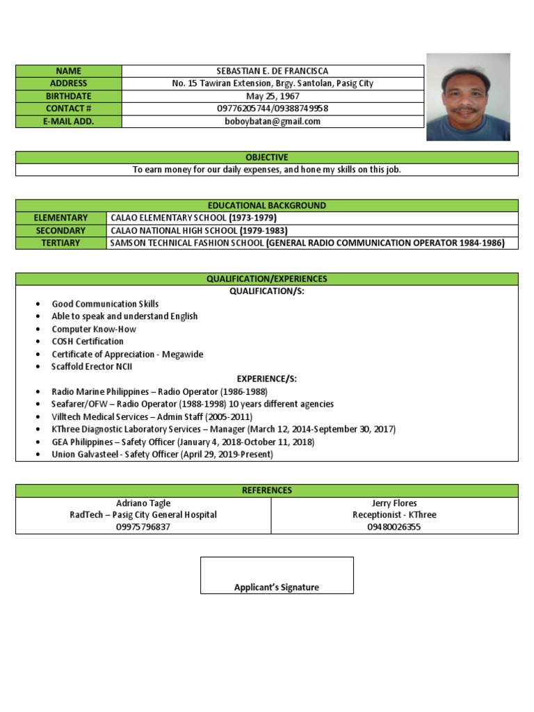 Name Address Birthdate Contact # E-Mail Add | PDF