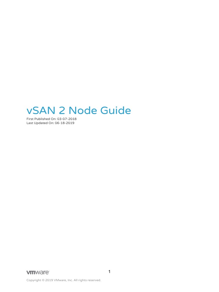 VSAN 2 Node Guide | PDF | Computer Cluster | Internet Protocol Suite