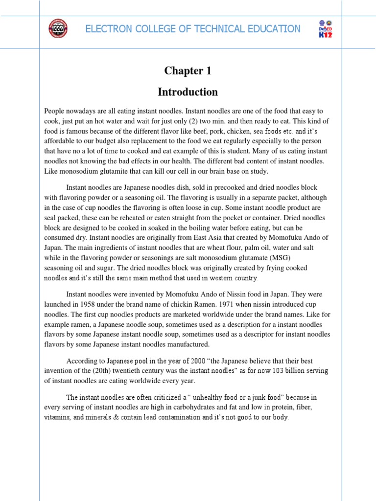 Electron College of Technical Education | PDF | Foods | Food And Drink