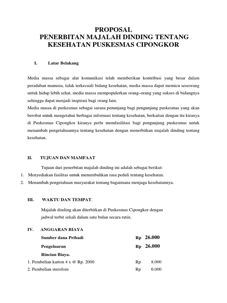 PROPOSAl Mading | PDF