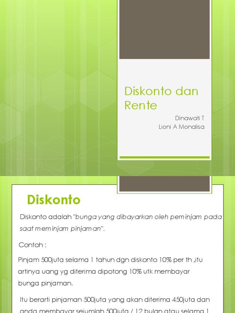 Diskonto Dan Rente New | PDF