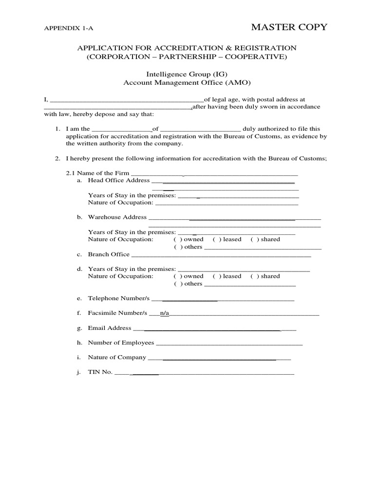 Application Form For AMO | PDF | Government Information | Government
