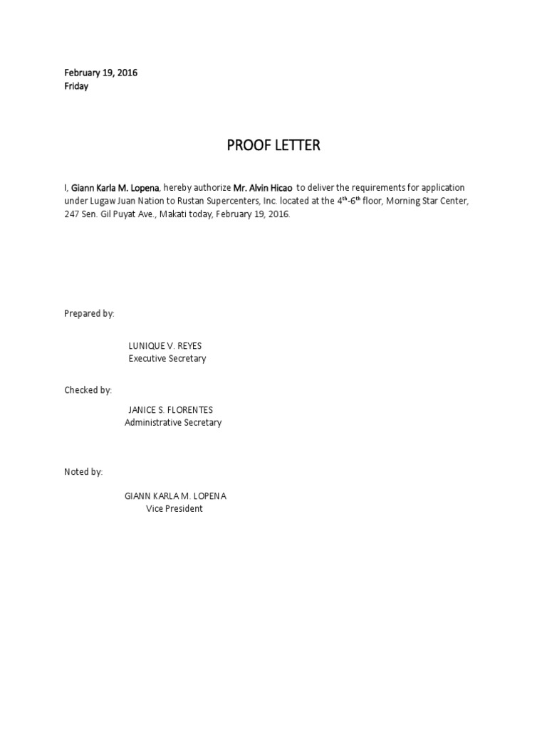 Authorization Letter - Delivery-Shopwise | PDF