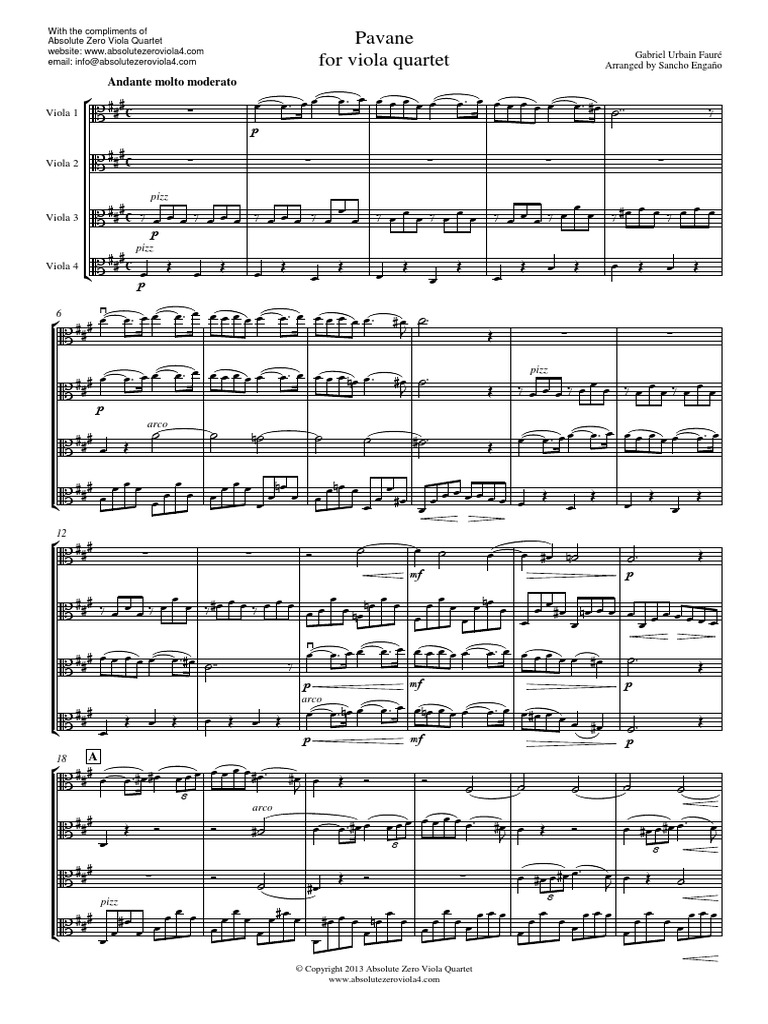 Faure Pavane PDF | PDF | Compositions | Classical Music