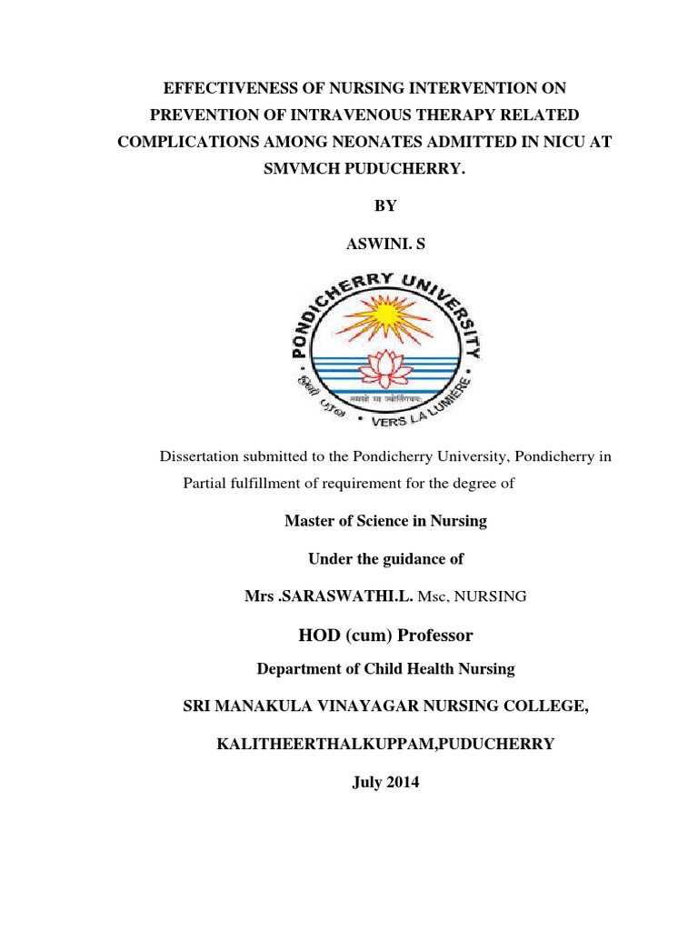 Aswi Editted Copy Project | PDF | Intravenous Therapy | Medicine