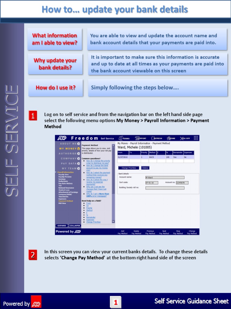 04 How To Update Your Bank Details v1.0-2 | PDF