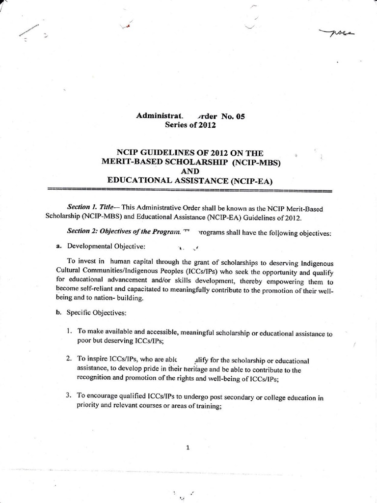 NCIP Scholarship and Assistance Guidelines | PDF | Bachelor's Degree ...