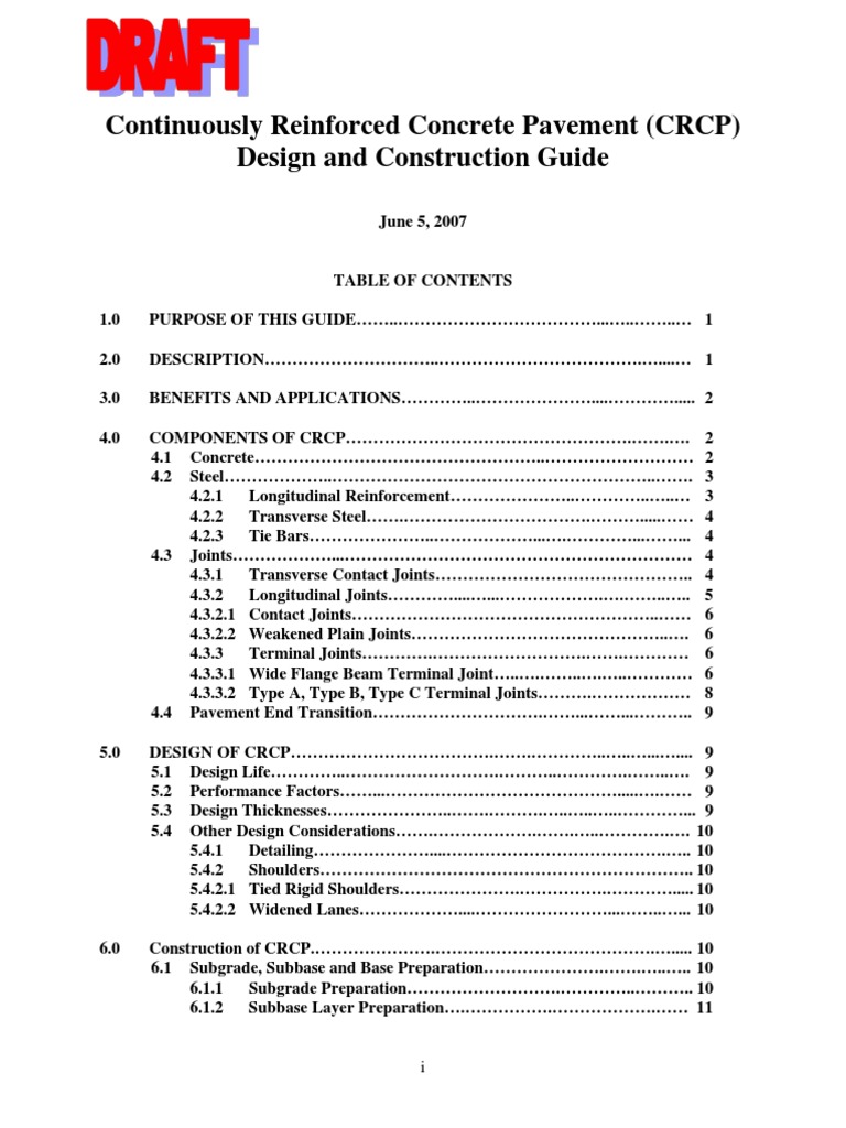 CRPC Pavement Design PDF | PDF | Road Surface | Concrete