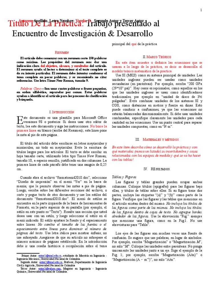 Formato para Presentar Informes de Laboratorio | PDF | Soporte | Hormigón