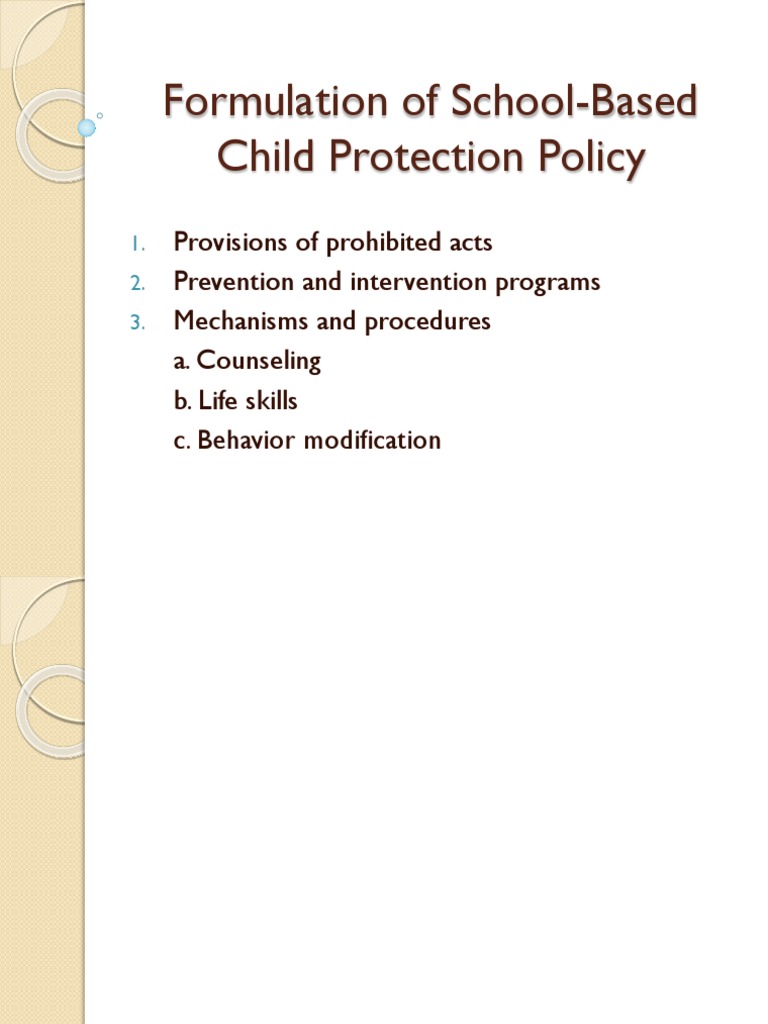 Formulation of School-Based CPP | PDF