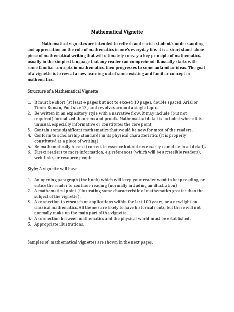 Mathematical Vignette | PDF | Waves | Teaching Mathematics