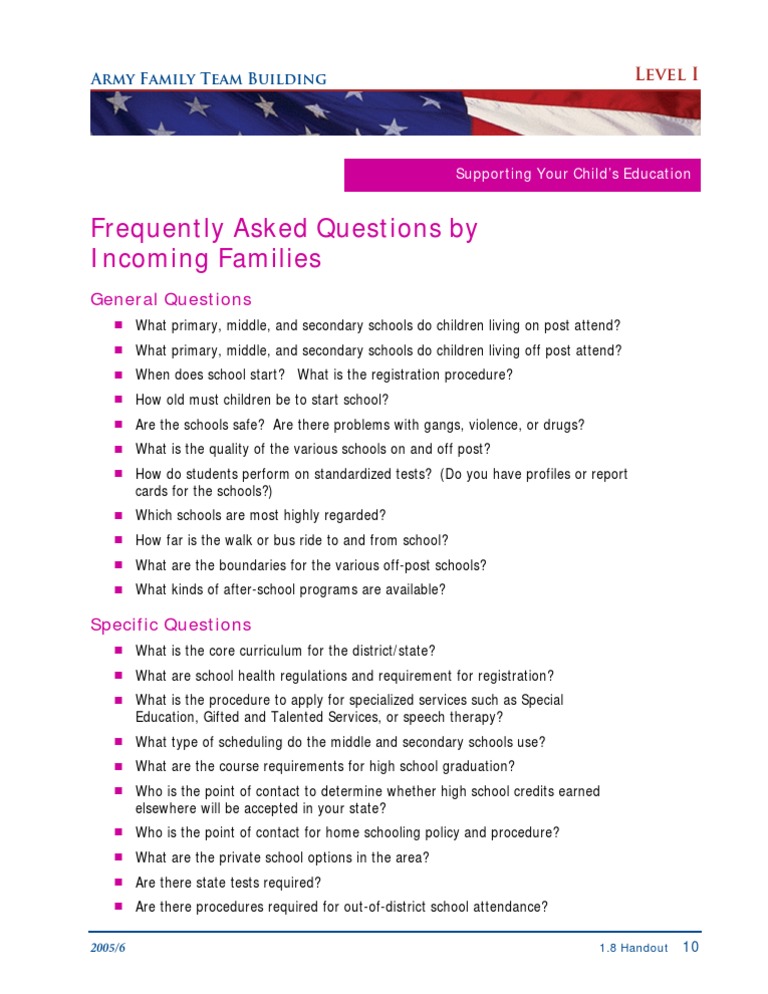 Supporting Your Childs Education Handout 10 | PDF