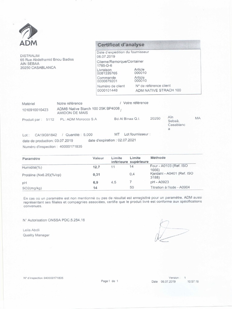 Certificat Adm | PDF