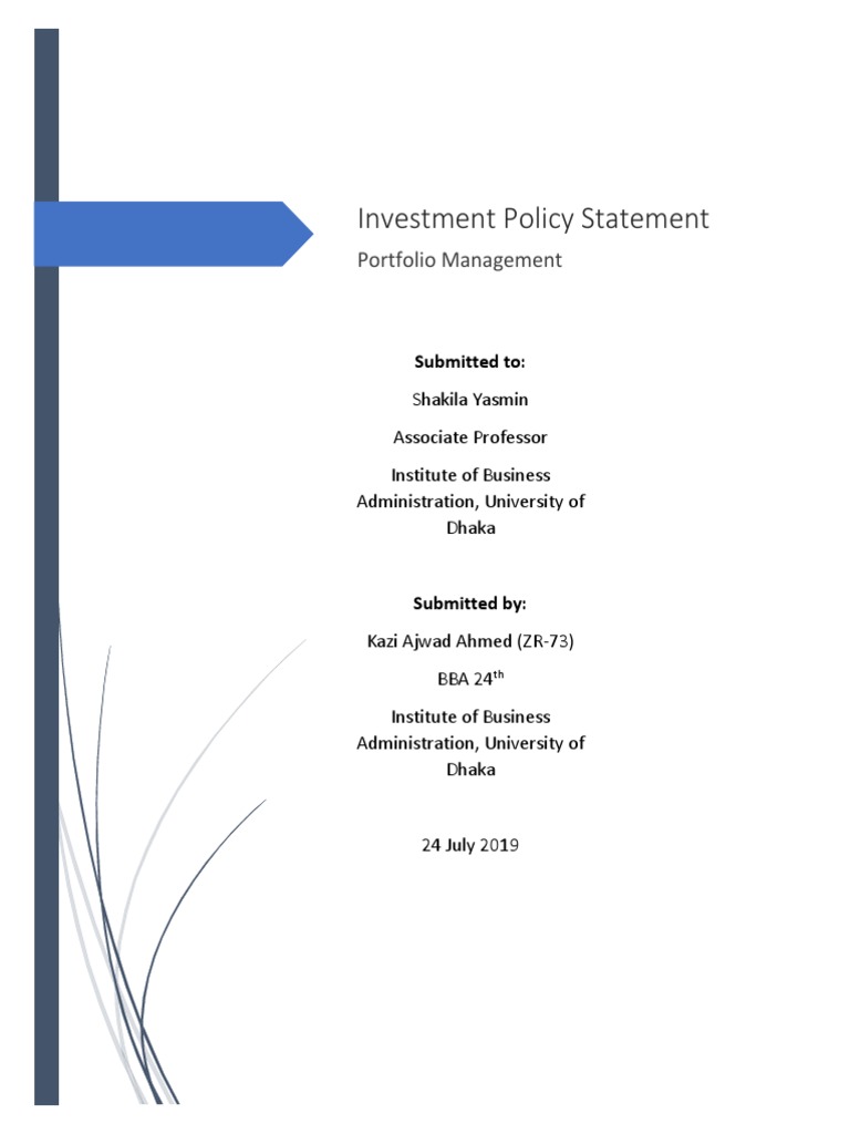 Investment Policy Statement | PDF | Asset Allocation | Investing