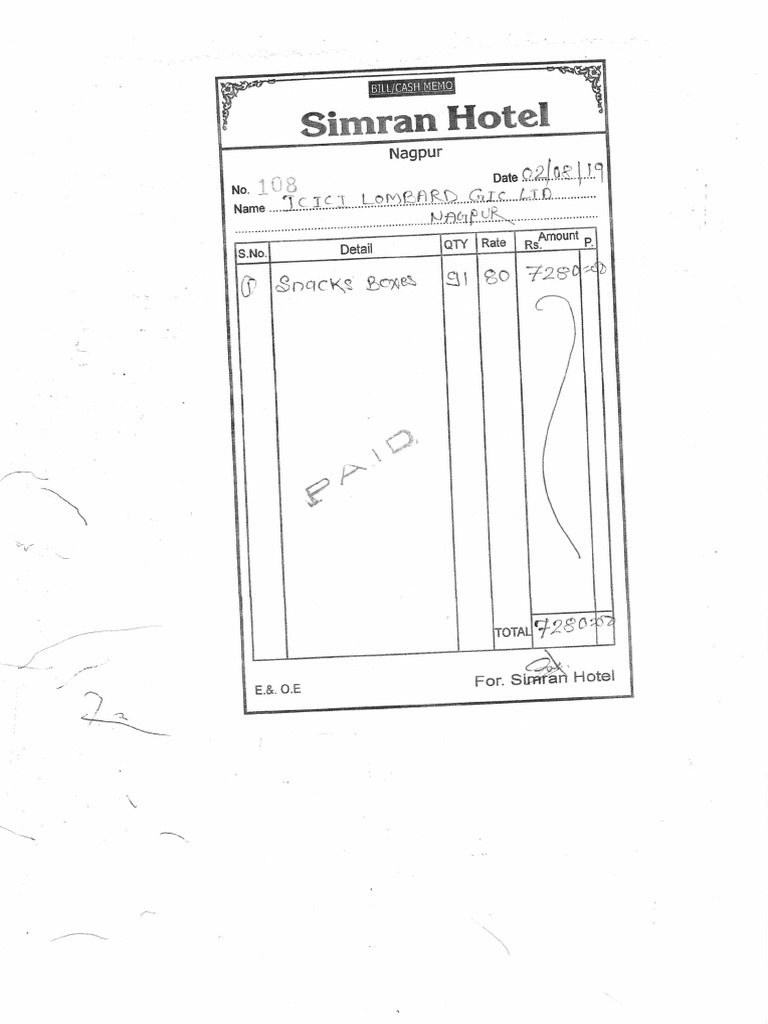 Founder Day Snacks Bill | PDF