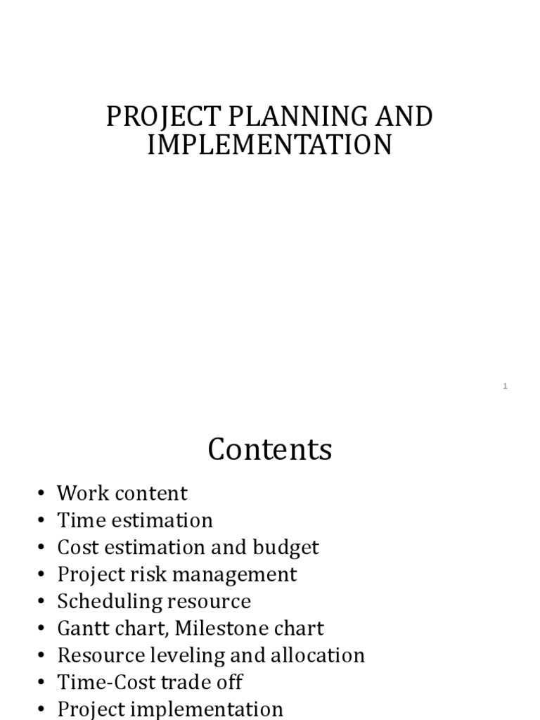 Project Planning - 1 | PDF | Top Down And Bottom Up Design | Project ...