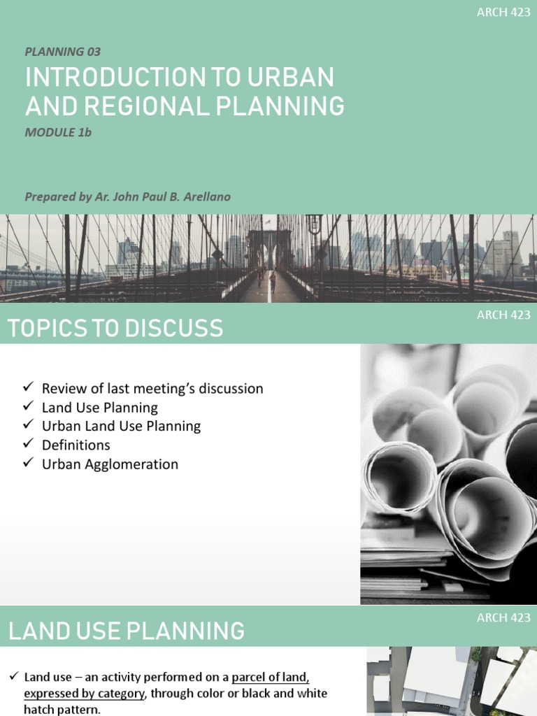 Planning 3 Urban and Regional Planning | PDF | Urban Planning | Urban Area