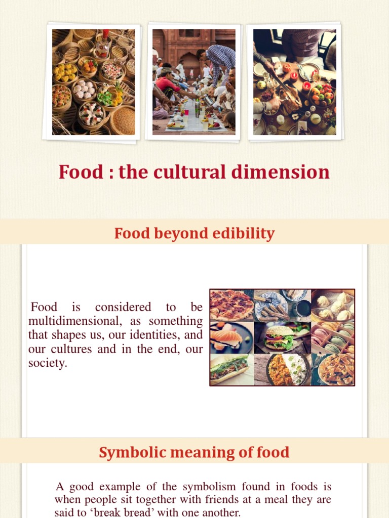 Food-The Cultural Dimension | PDF | Diet (Nutrition) | Diet & Nutrition
