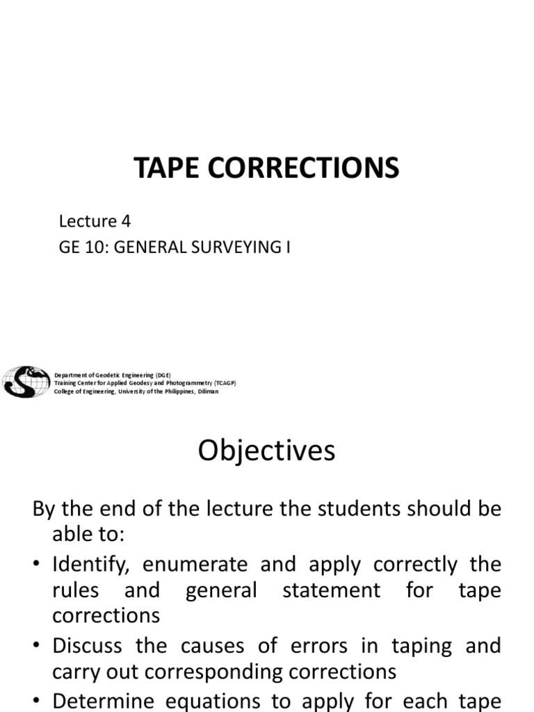 Understanding Tape Corrections: A Comprehensive Guide to Applying ...