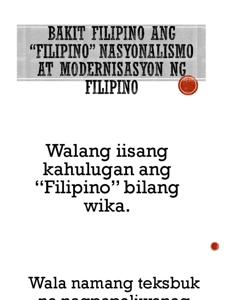 Filipino o Pilipino | PDF