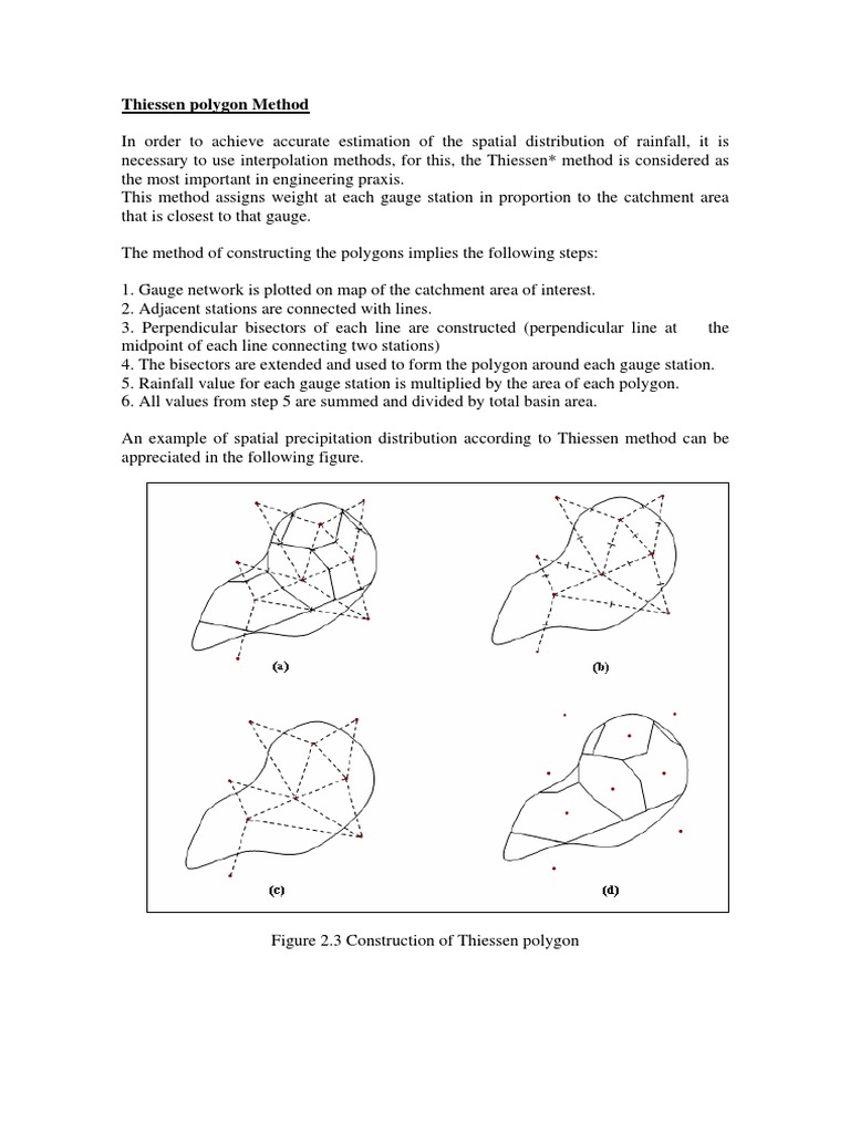 Thiessen Polygon Rainfall Method | PDF